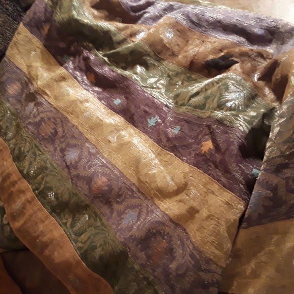 Unique Vintage | Wall Decor | Raw Silk Antique Drapery Dossal Wall Or ...